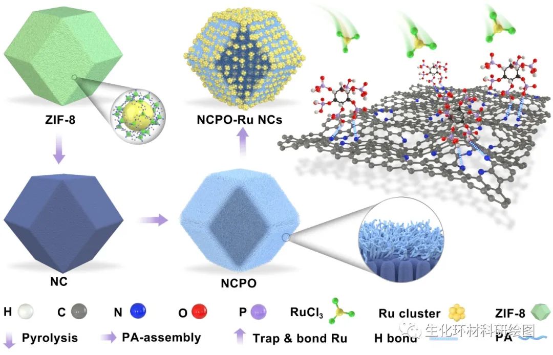 科研绘图| 多孔碳@MOF@石墨烯@电催化@电池 - 生化环材科研绘图